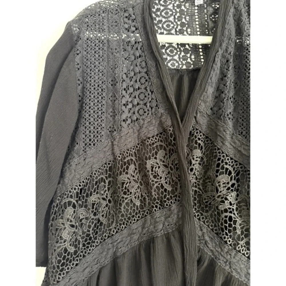 Absolutely Famous | Sweaters | Absolutely Famous Black Lace Crochet ...